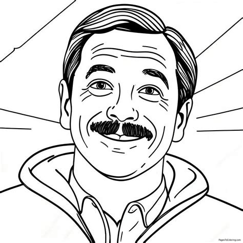 Ted Lasso With A Heartwarming Smile Coloring Page 46453 37228