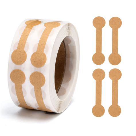 Self Adhesive Kraft Paper T Labels Tickers 42x11mm 500pcs Info