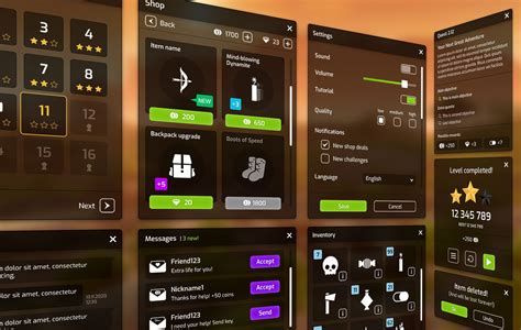 Flat Minimalist Gui Ui Pack