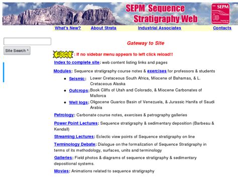 Sepm Sequence Stratigraphy Web