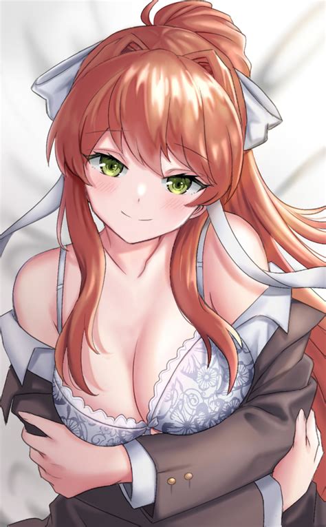 Monika Doki Doki Literature Club Drawn By Sandredsunny924 Danbooru