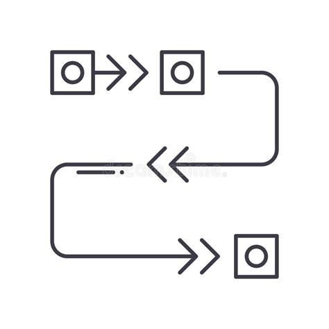 Agile Model Development Line Icon Outline Symbol Vector Illustration