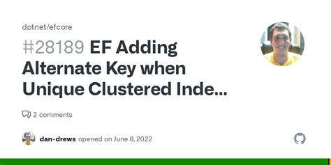 Ef Adding Alternate Key When Unique Clustered Index Already Exists · Issue 28189 · Dotnet