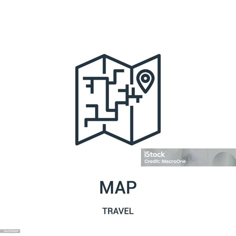 Map Icon Vector From Travel Collection Thin Line Map Outline Icon Vector Illustration Linear