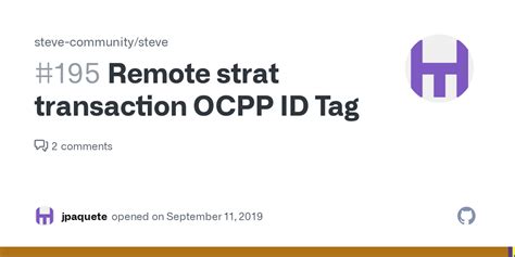 remote strat transaction ocpp id tag · issue 195 · steve community