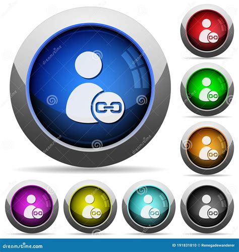 Link User Account Round Glossy Buttons Stock Vector Illustration Of Application Member 191831810