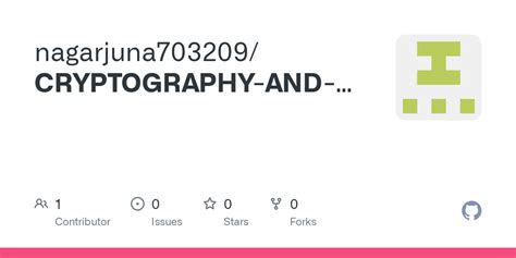 GitHub Nagarjuna CRYPTOGRAPHY AND NETWORK SECURITY