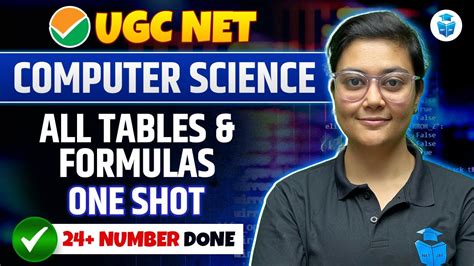 Ugc Net Computer Science 2024 Ugc Net Cs All Tables And Formulas In One Video Aditi Mam