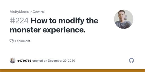 How To Modify The Monster Experience Issue Mcjtymods Incontrol Github