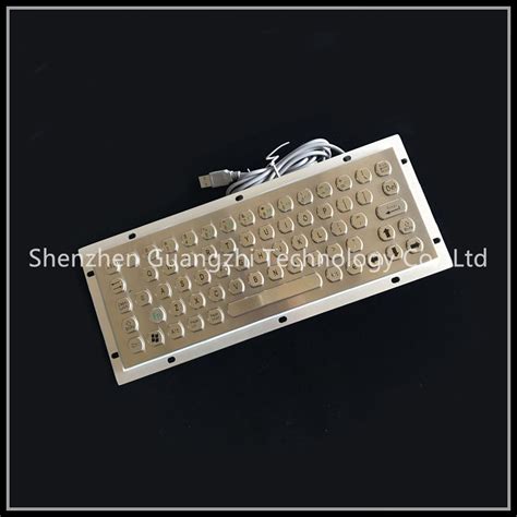Stainless Steel Industrial Keyboard With Trackball Custom Layout Rust Proof