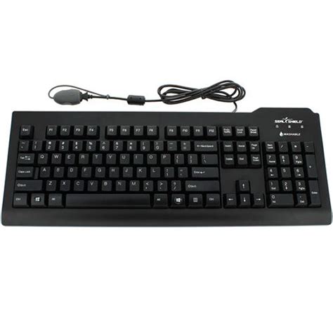 Seal Shield Clean Glow Waterproof Keyboard Black