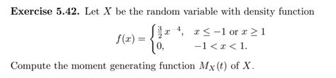 Solved Exercise 542 Let X Be The Random Variable With