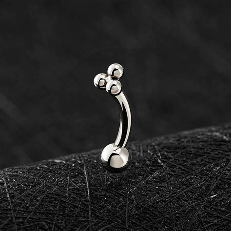 Cute Rhino Piercing With Three Dots Rhino Nose Piercing Titanium Curve