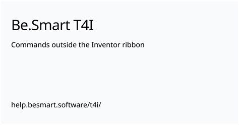 Commands Outside The Inventor Ribbon Be Smart T4i