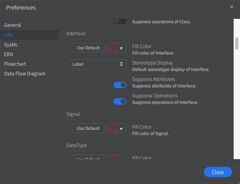 Star Uml에서 Interface 모양 변경