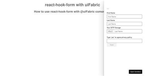 React Hook Form With FluentUI Codesandbox