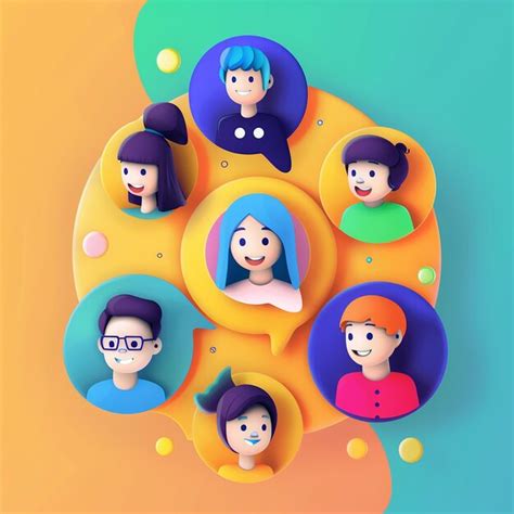 Ui Design Of Messenger Application Round Application Design Premium Ai Generated Image