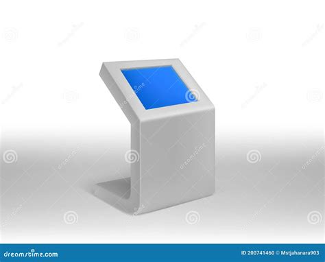 Vector 3d Realistic Digital Informational Kiosks Stands Stock Vector Illustration Of