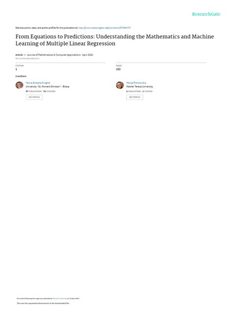 From Equations To Predictions Understanding The Mathematics And Machine