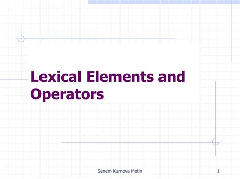 ppt lexical elements and operators powerpoint presentation free