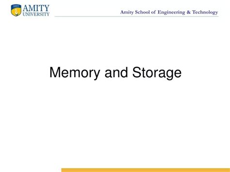 PPT Memory And Storage PowerPoint Presentation Free Download ID 9711958