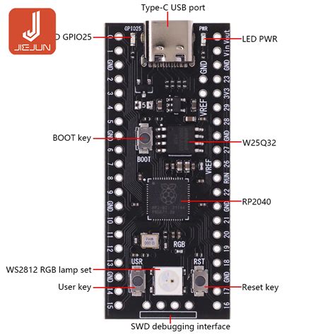 raspberry pi pico development board type c high performance