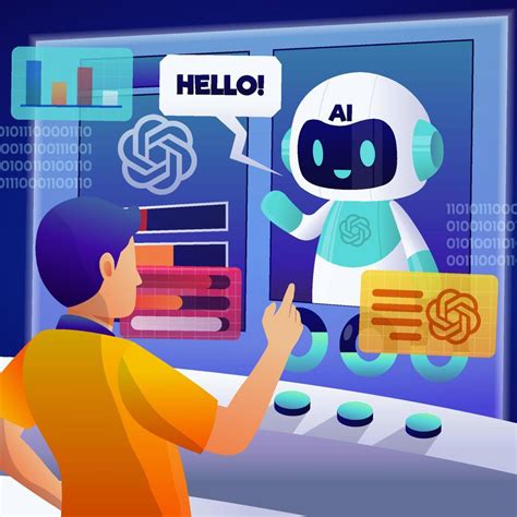Chat Gpt Interaction Concept 20457029 Vector Art At Vecteezy