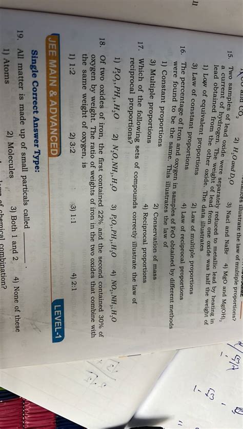 Two Samples Of Lead H2 O And D2 O A Current Of Hydrogen Oxide Were Separ