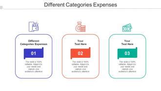 Different Categories Expenses Ppt Powerpoint Presentation File Information Cpb Presentation
