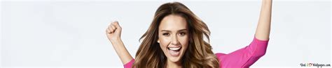 Jessica Alba Pink Satin Dress With White Background 4k Wallpaper Download