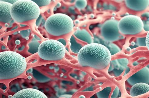 Abstract Organic Cell Structure With Textured Spheres And Network Stock Image Image Of Science