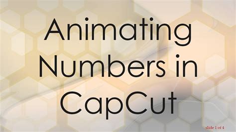 Animating Numbers In Capcut Youtube
