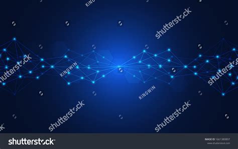 Abstract Technology Background Connecting Dots Lines Stock Vector Royalty Free 1661380897