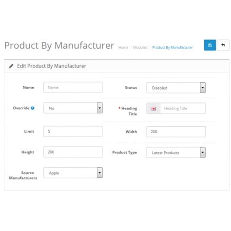 OpenCart Product By Manufacturer