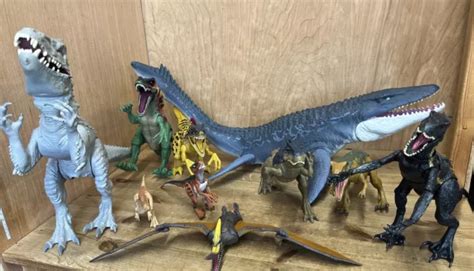 Jurassic World Dinosaur Big Bundle Mosasaurus Indominus Rex Blue And More