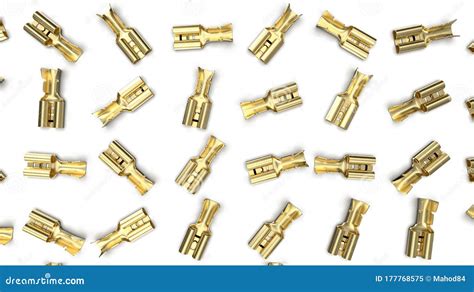 Brass Electrical Wire Connector Template Stock Image Image Of Closeup Female