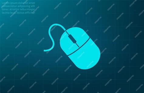 Premium Vector Computer Mouse Symbol Vector Illustration On A Blue