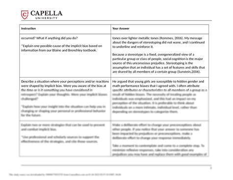 Implicit Bias Worksheet
