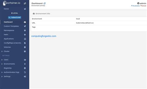 How To Manage Kubernetes Cluster Using Portainer Dashboard Computingforgeeks