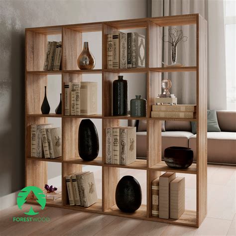 Полка для книг офисный стеллаж на 16 ячеек Стеллаж для дома ДСП продажа цена в Киеве Книжные