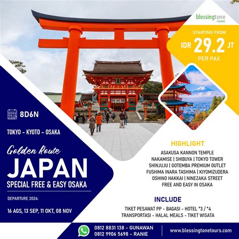 Paket Tour Jepang Tokyo Mount Fuji Disneyland Murah 2024