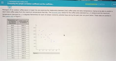 solved o regression and correlation computing the sample