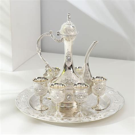 Набор винный кувшин, 6 бокалов и поднос No brand 05580294: купить за ...