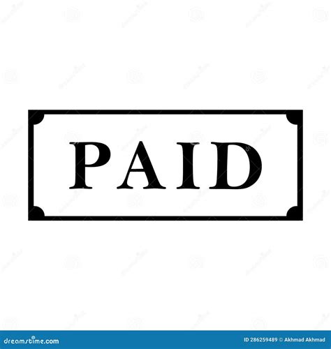 Paid Icon Stock Vector Illustration Of Element Template 286259489