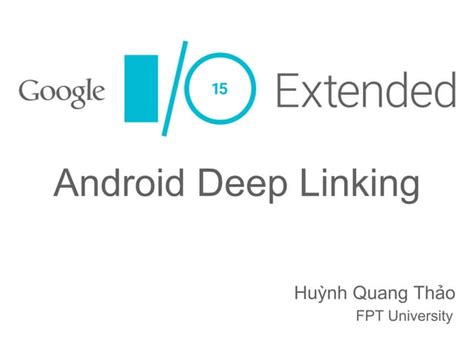 Android Deep Linking Ppt