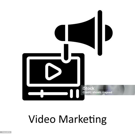 비디오 마케팅 벡터 솔리드 디자인 일러스트 레이 션입니다 흰색 배경의 기호 Eps 10 파일 개념에 대한 스톡 벡터 아트 및 기타 이미지 Istock