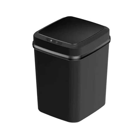 Black Black Smart Sensor Trash Can With Auto Open Lid And Long Battery