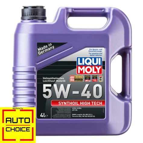 LIQUI MOLY SYNTHOIL HIGH TECH 5W-40 – 4L – Auto Choice