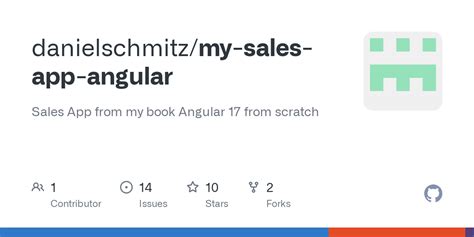 Github Danielschmitzmy Sales App Angular Sales App From My Book