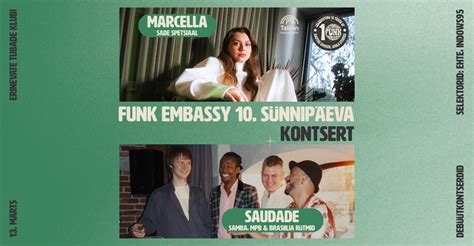 Funk Embassy Juubelipidustused JÄtkuvad Kahe Erilise DebÜÜtkontserdiga